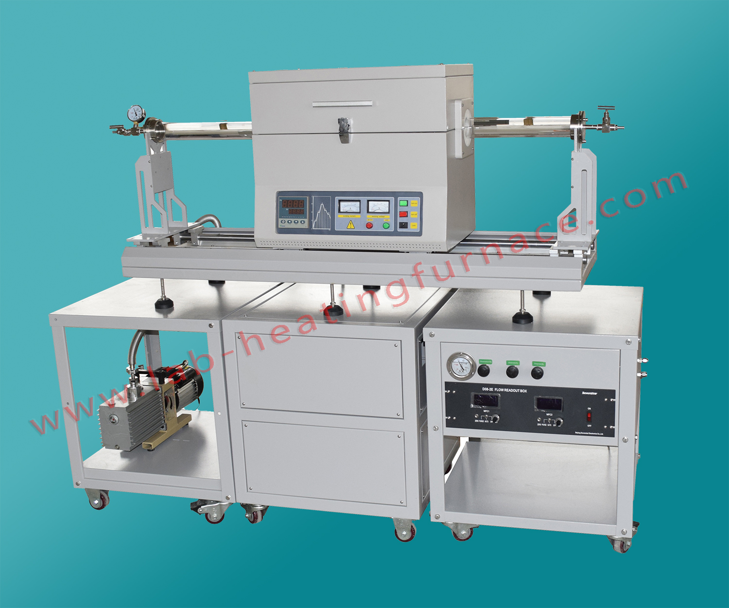 CVD chemical vapor deposition furnace with two gas channels